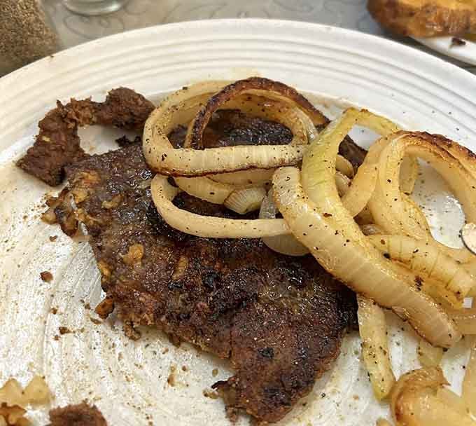 Liver and onions done right, proving your grandmother knew what she was talking about all those years.