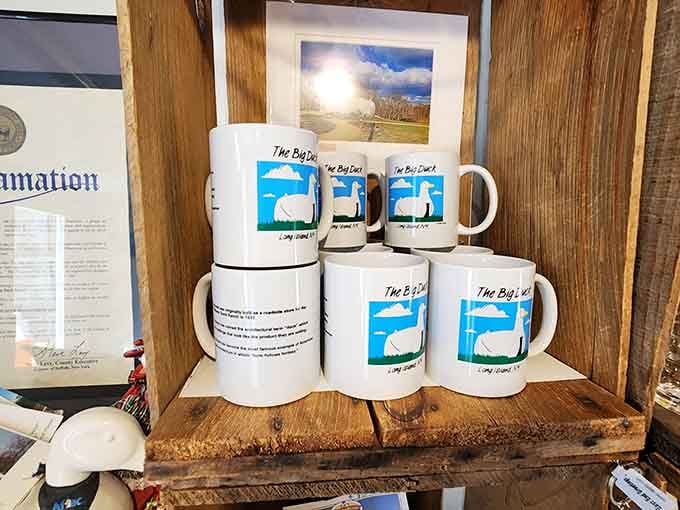 Start your morning right with coffee from a mug celebrating America's most famous architectural waterfowl &ndash; conversation starter guaranteed.