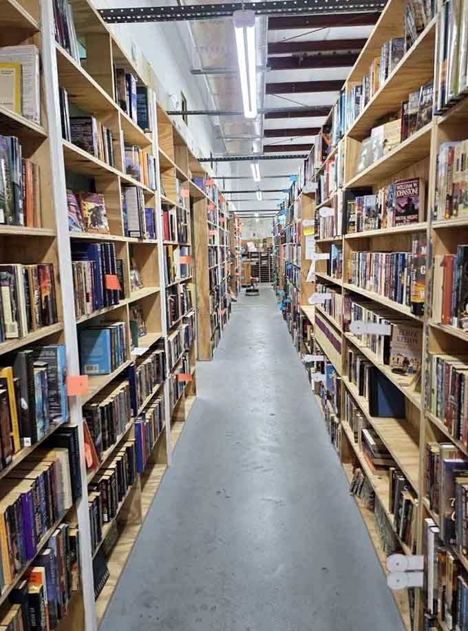 This aisle goes on longer than some Florida highways, lined with enough stories to last several lifetimes.