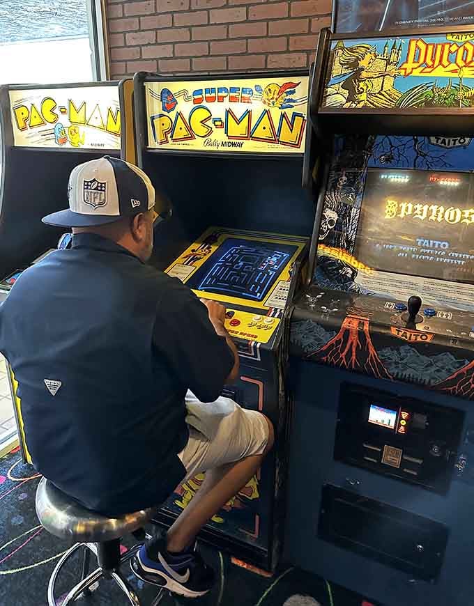 That iconic yellow cabinet still draws crowds like it's 1980, and honestly, we're not complaining one bit.