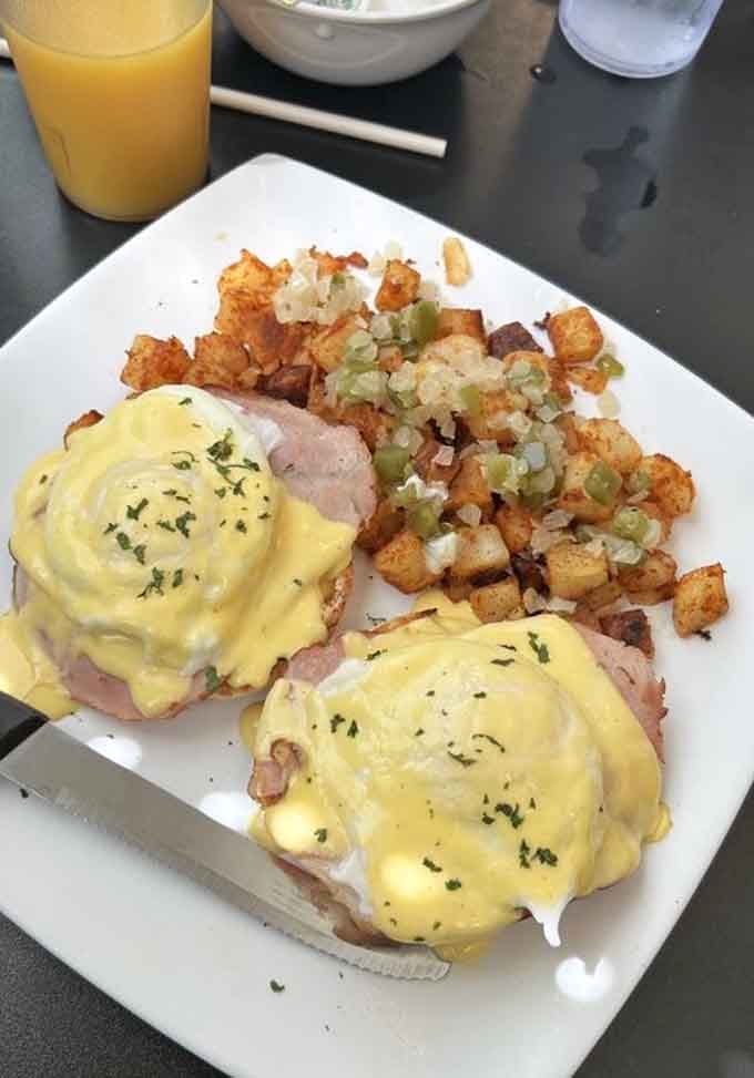 That hollandaise sauce draped over perfectly poached eggs is the breakfast equivalent of a standing ovation.