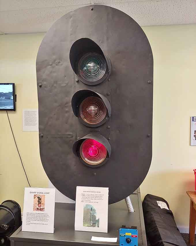 This vintage signal light once controlled the flow of commerce and passengers across the Carolina countryside.