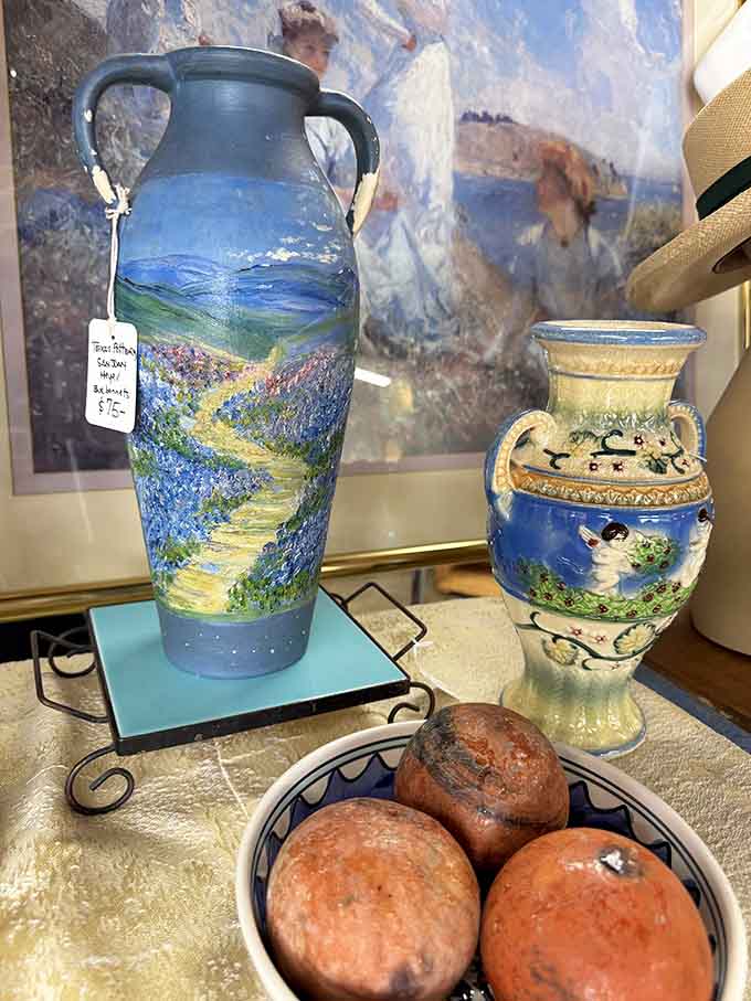 Hand-painted pottery transforms everyday vases into artistic statements that prove functional items can be absolutely gorgeous too.