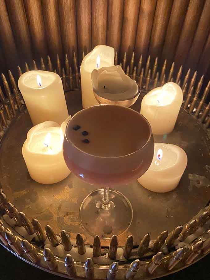 Candles and cocktails create an ambiance so romantic, even your phone will want to stay in its pocket.