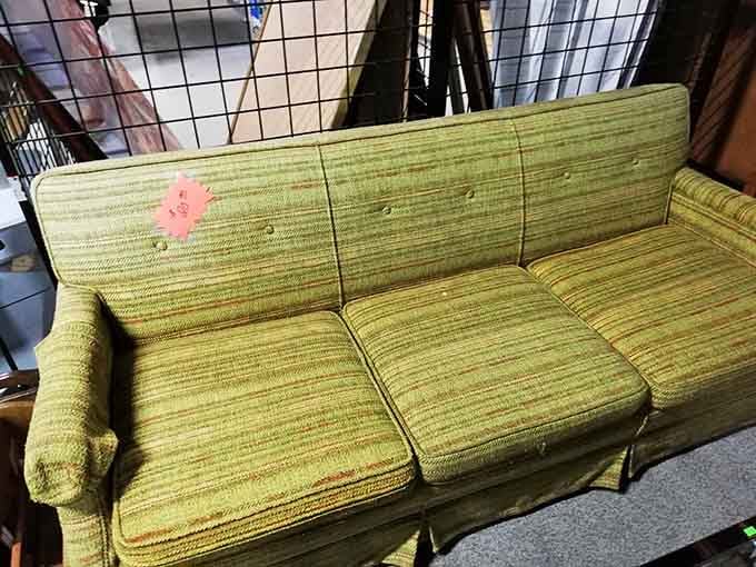 This avocado-green beauty screams 1970s louder than a disco ball, and honestly, we're here for it.
