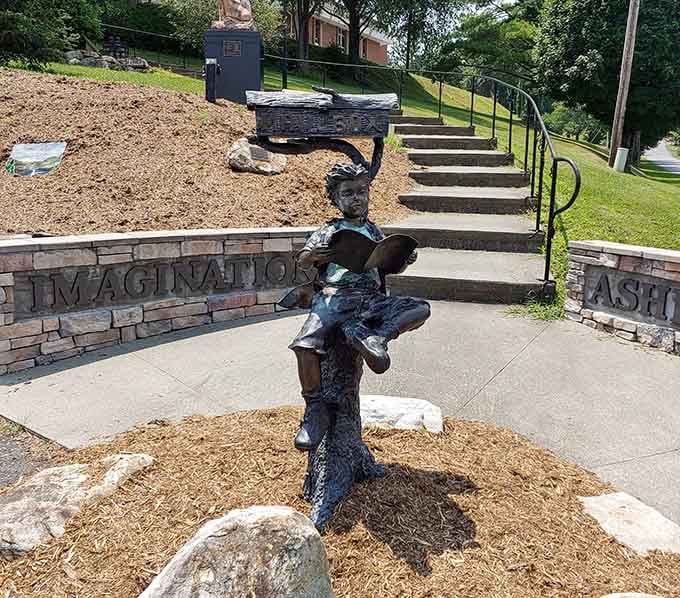 BackStreet Park features whimsical sculptures that prove public art doesn't require pretentious explanations or interpretive plaques.