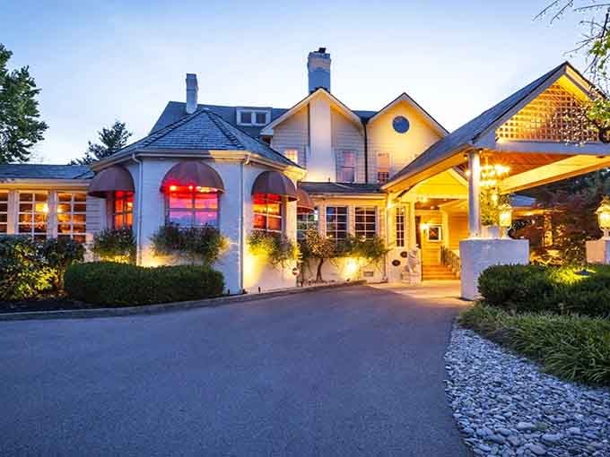 When a restaurant glows like this at twilight, you know something special is happening on those plates.