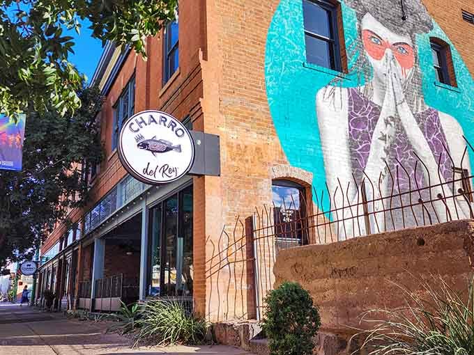 Vibrant street art meets serious steakhouse credentials on this colorful Tucson corner location.