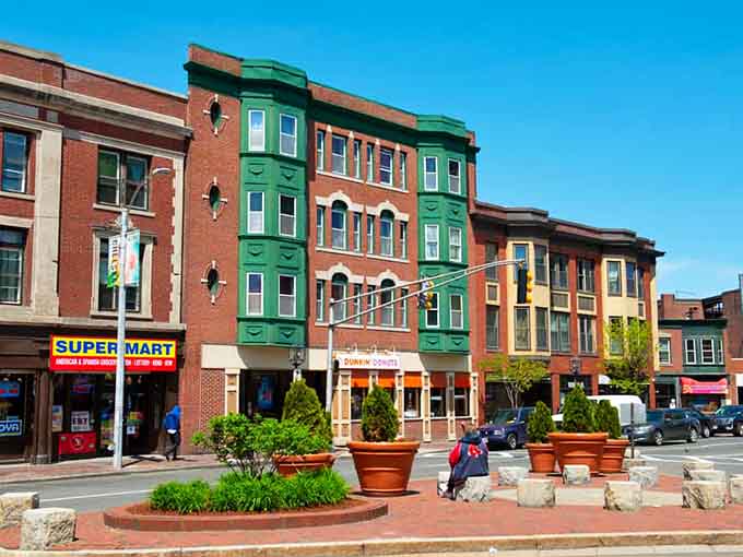 Chelsea's colorful storefronts pop like a box of crayons, proving history doesn't have to be boring or beige.