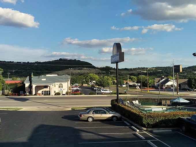 Rolling hills embrace this Hill Country town where even the parking lot offers million-dollar views.