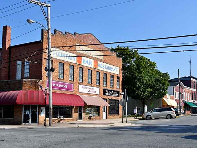Classic brick buildings house restaurants where the recipes have been perfected over generations of happy diners.
