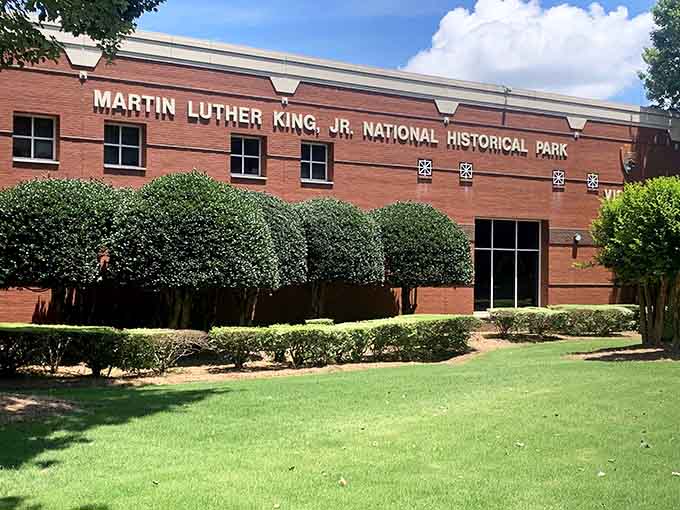 Manicured lawns and stately brick honor the birthplace of a man who changed America's conscience forever.