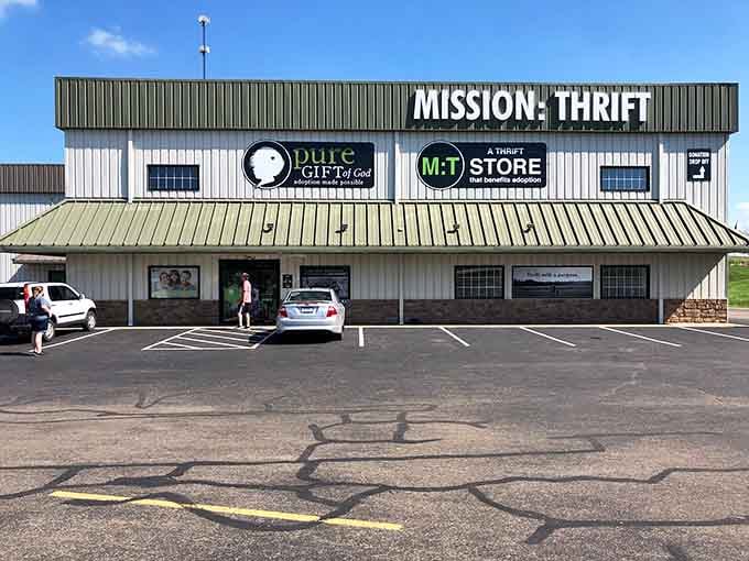 Shopping with purpose feels even better when the building itself radiates community spirit and welcoming vibes under open skies.