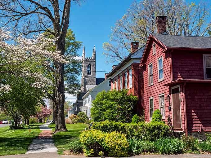 Rolling hills cradle this peaceful town where church steeples still mark the safest neighborhoods you'll ever find.