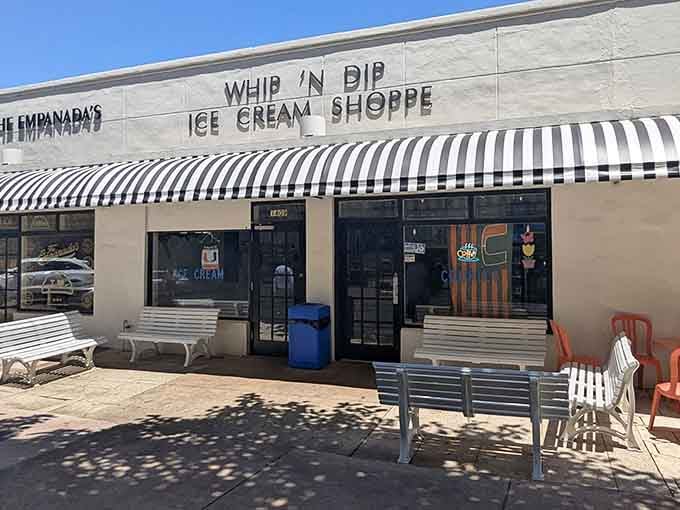 Black and white stripes never go out of style, especially when they're sheltering some of Miami's finest ice cream.