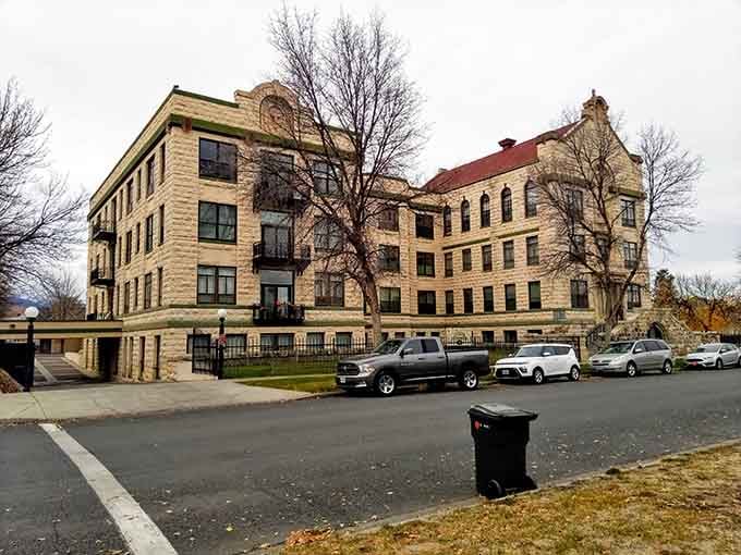 The old courthouse stands proud, its honey-colored stone weathered by decades of Eastern Oregon sunshine.