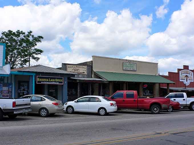 Bandera's main drag shows off its cowboy heritage with buildings that have seen generations of friendly faces.