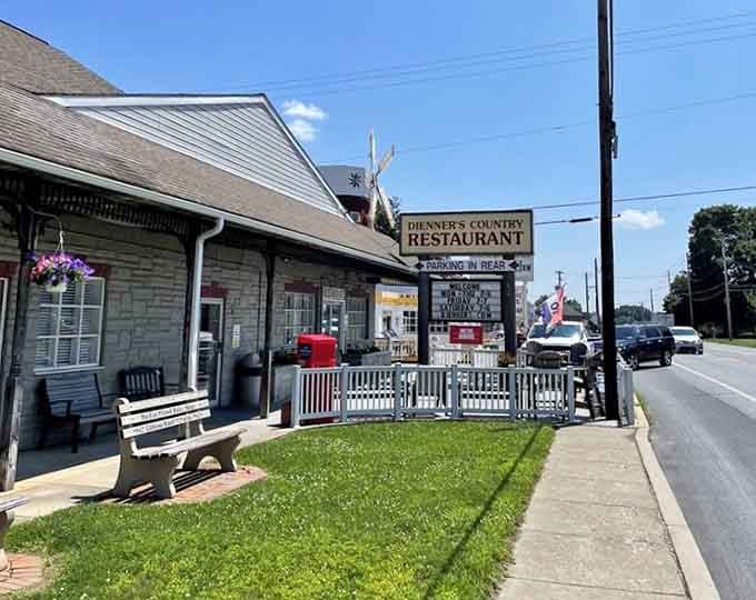 Sunny days and classic architecture frame a restaurant where locals know to arrive hungry and leave happy.