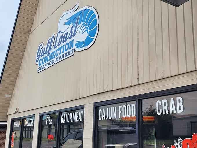 That cheerful shrimp logo promises Gulf Coast flavors delivered straight to your plate with authentic Southern hospitality and spice.