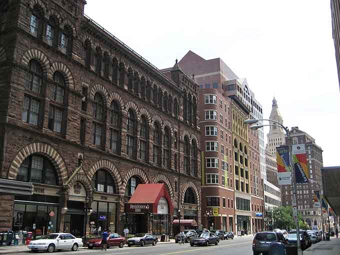 Romanesque arches and ornate stonework remind us that nineteenth-century builders were basically showing off their incredible skills shamelessly.