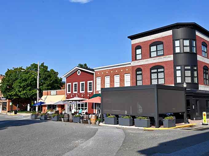 Modern touches blend seamlessly with historic charm, creating a dining scene that honors both past and present.