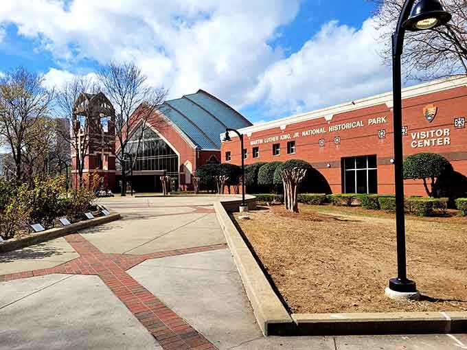 The visitor center's distinctive architecture welcomes you to walk the same streets where history was courageously made.