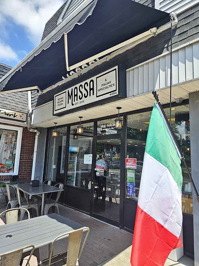 That Italian flag waving proudly announces what's inside—authentic flavors that would make any nonna smile with approval.