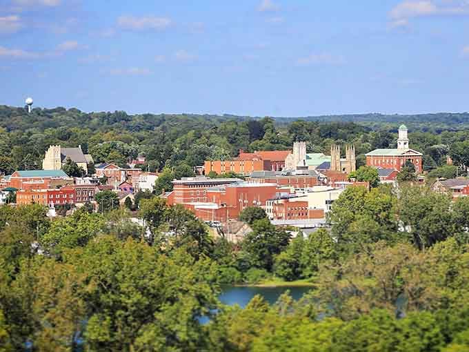 Nestled among the trees, this view reveals layers of history, charm, and reasons to visit soon.