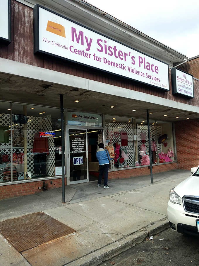 The welcoming storefront invites you inside where every purchase makes a real difference in someone's life.
