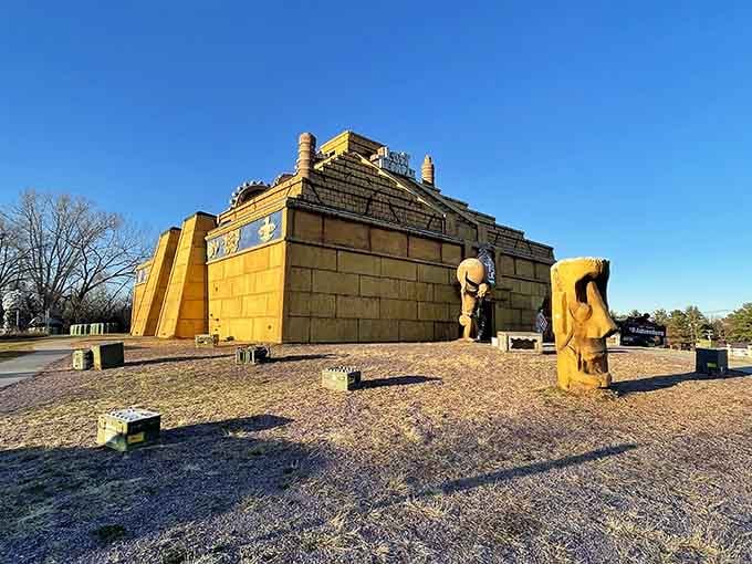 The Lost Temple's imposing walls and mysterious carvings stand ready to transport visitors to an archaeological adventure.