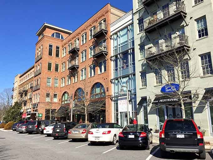 Modern meets historic in this charming blend of old brick and new glass that respects the past while embracing today.