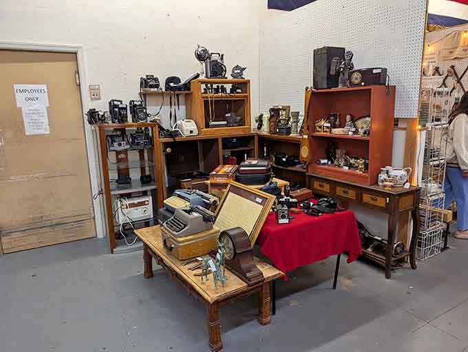 Vintage cameras and typewriters remind us when technology required actual skill to operate properly.