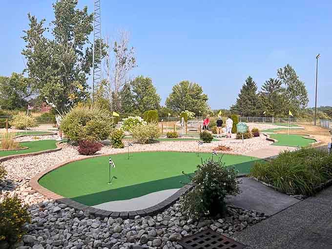 This beautifully landscaped mini golf course proves that losing to your grandkids can happen in genuinely pleasant surroundings.