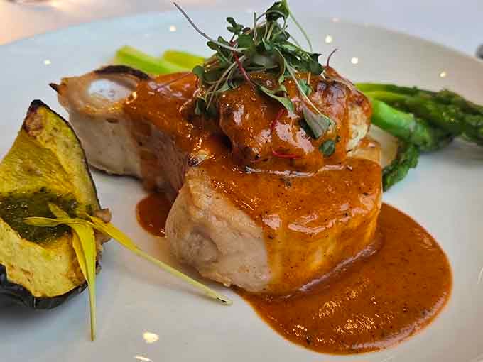 This swordfish looks like it swam straight from the ocean to your plate with a quick detour through heaven.