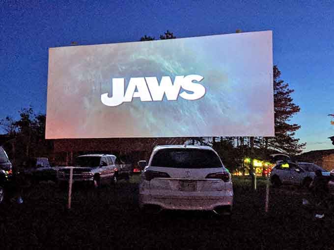 Watching Jaws on a screen this size makes you grateful you're safely landlocked in Ohio tonight.