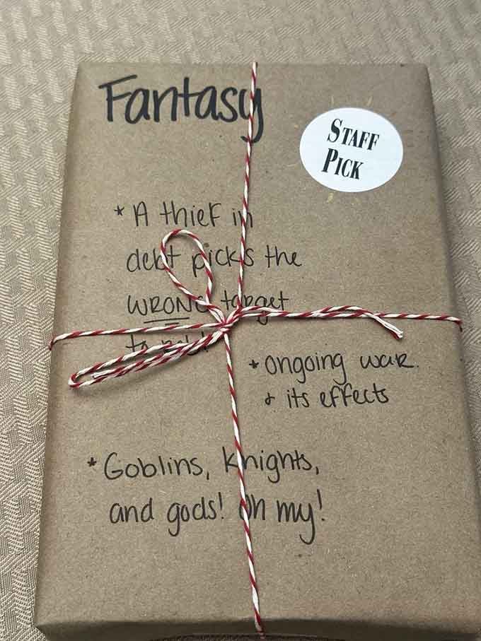 Staff picks wrapped with personal notes prove someone here actually reads and genuinely cares about recommendations.