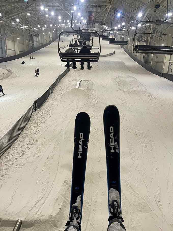 Riding the chairlift with skis on your feet, looking down at snow in July&mdash;this is peak New Jersey innovation.