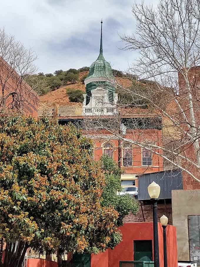 That green copper steeple reaches skyward, aging gracefully like a fine wine or your favorite leather jacket from 1985.