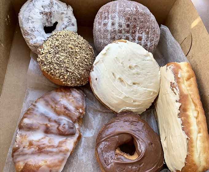 A donut sampler that looks like it was curated by someone who truly understands what happiness tastes like.