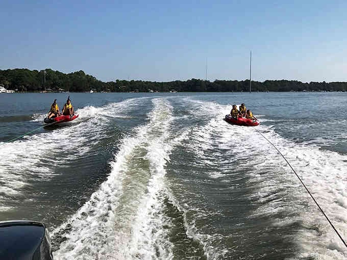 Double the tubes means double the fun, proving you're never too old to feel like a kid again.