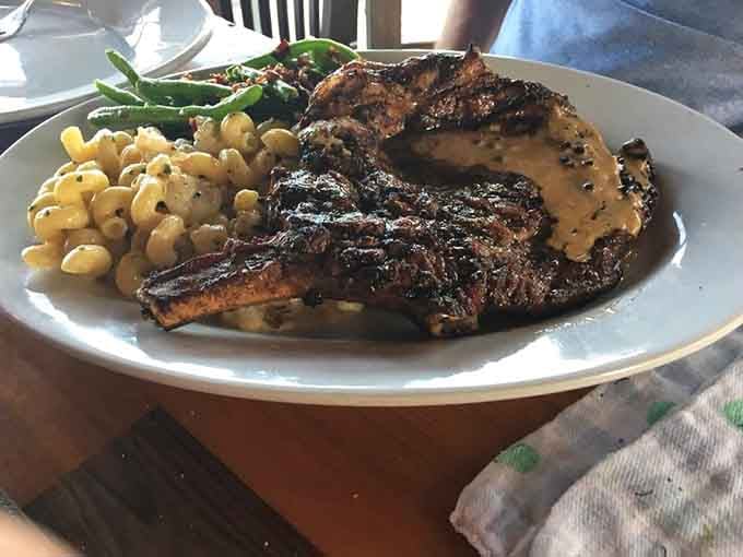 Charred perfection with mac and cheese on the side is basically the definition of comfort on a plate.