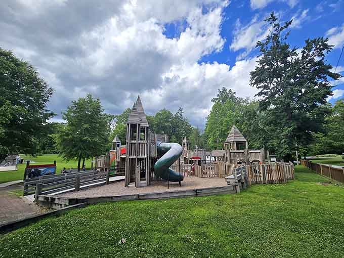 A playground where kids can still be kids, no batteries or Wi-Fi required for maximum fun.