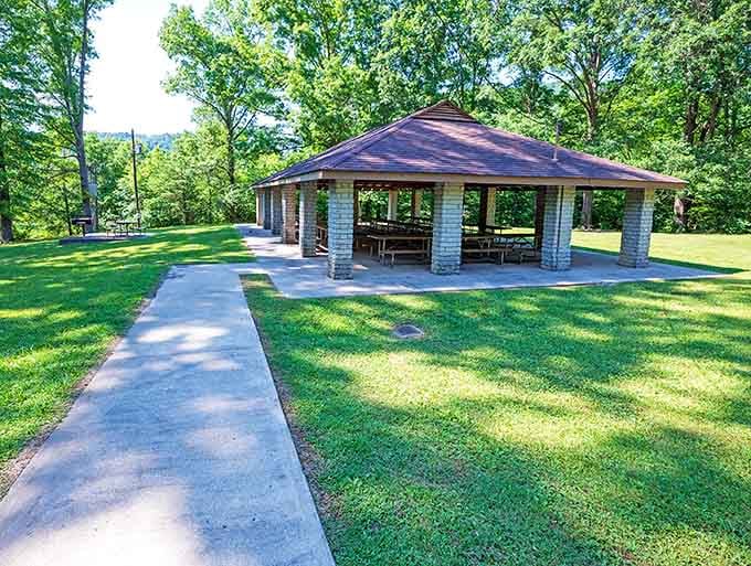 Shelter from the sun with room for the whole crew, because even paradise needs a shady spot for lunch.