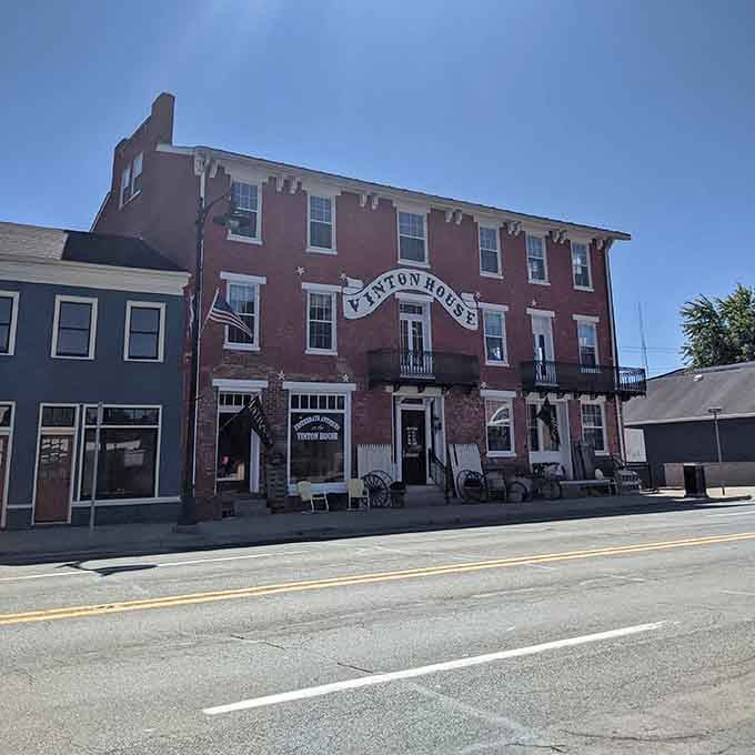 The Vinton House stands proud, its brick walls holding decades of memories and probably some spectacular antique furniture too.