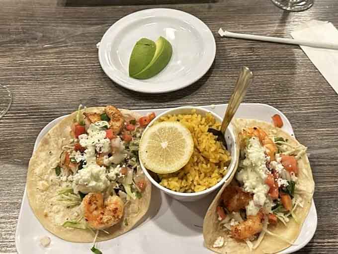 Shrimp tacos done right, with that perfect balance of seasoning, freshness, and just enough crunch to matter.