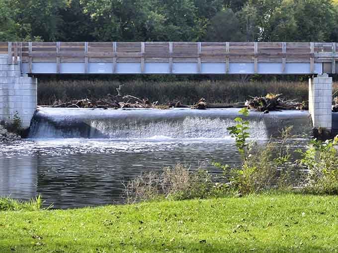This dam creates a waterfall effect that'll make you forget you're not at some remote wilderness lodge.