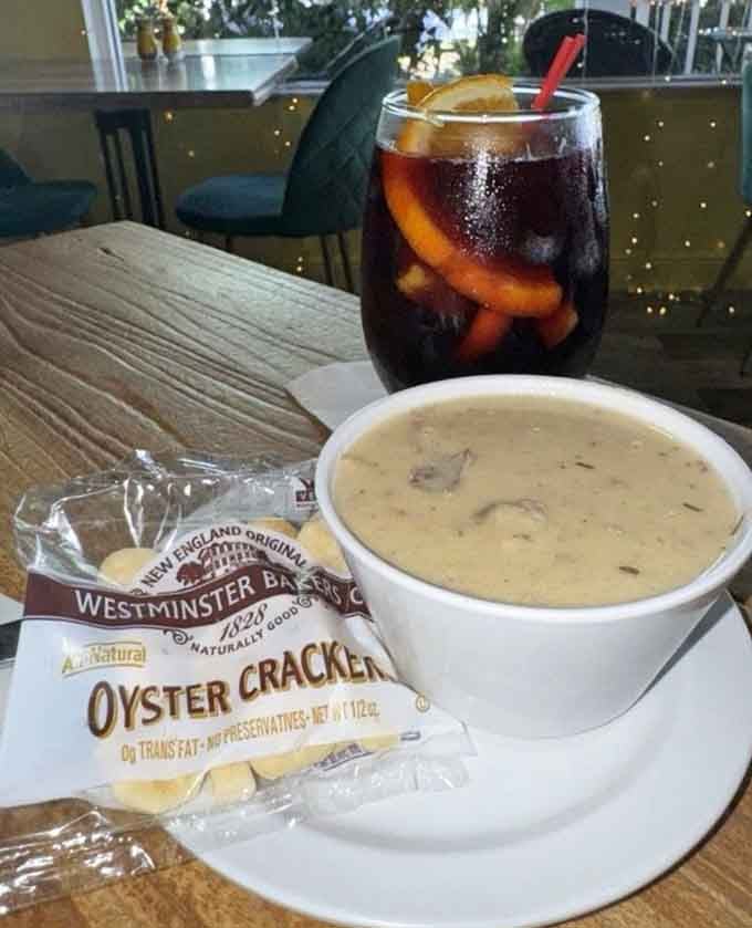 Pairing New England clam chowder with sangria is the most Florida thing ever, and honestly, we're not mad about it.