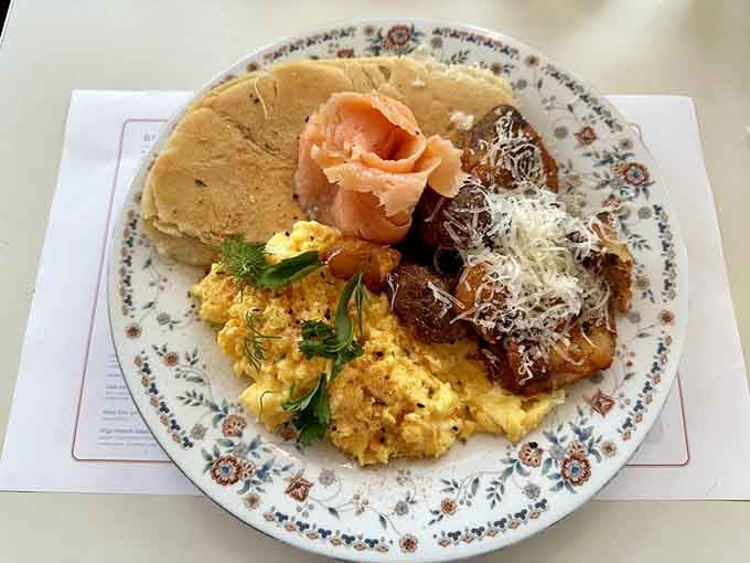 La Completa lives up to its name with salmon, eggs, and enough deliciousness to complete your day.