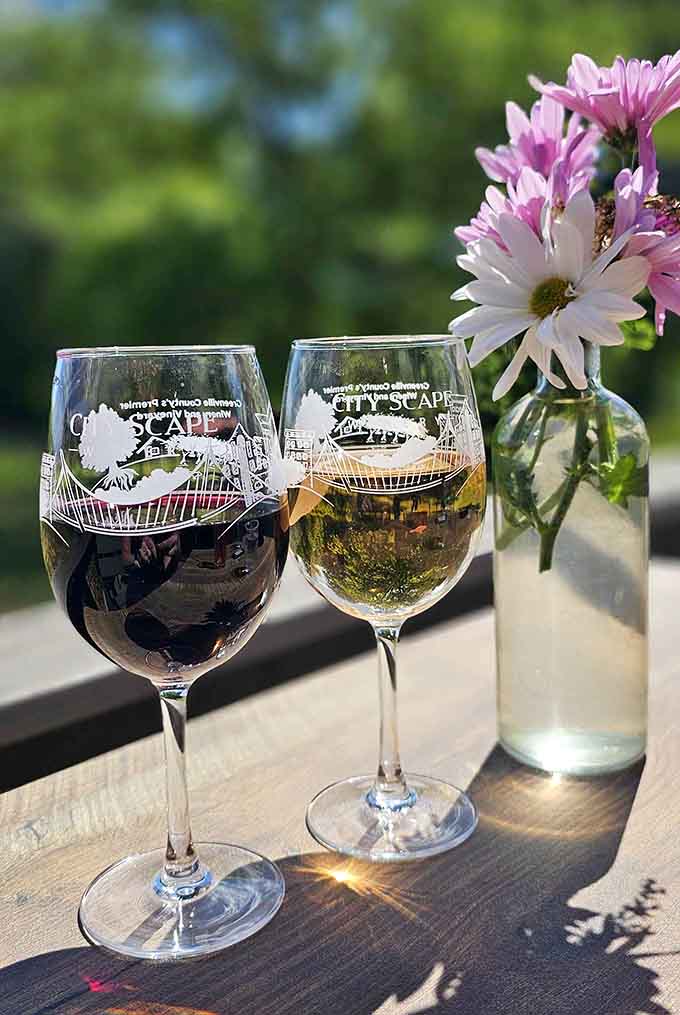 Red or white? The eternal question, now with the added bonus of a flower vase photobombing your decision-making process.