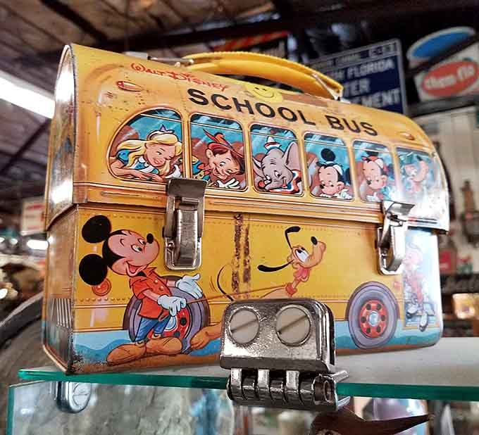 A Disney school bus lunchbox that carried more peanut butter sandwiches than you can possibly imagine through the decades.
